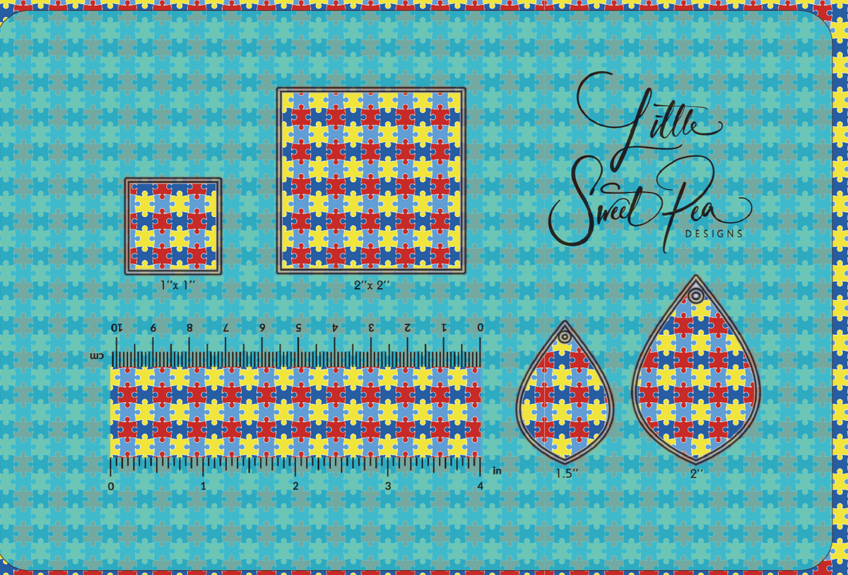3191 - Puzzle Pieces - Autism Awareness (micro) – Little Sweet Pea Designs