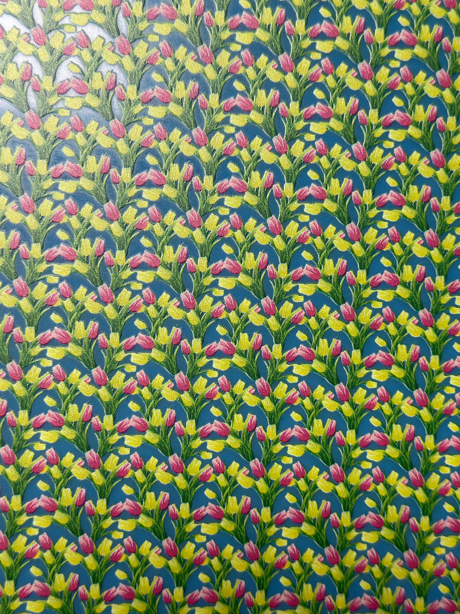 Scratch and Dent: Tulips on Blue - Single Sided – Little Sweet Pea Designs