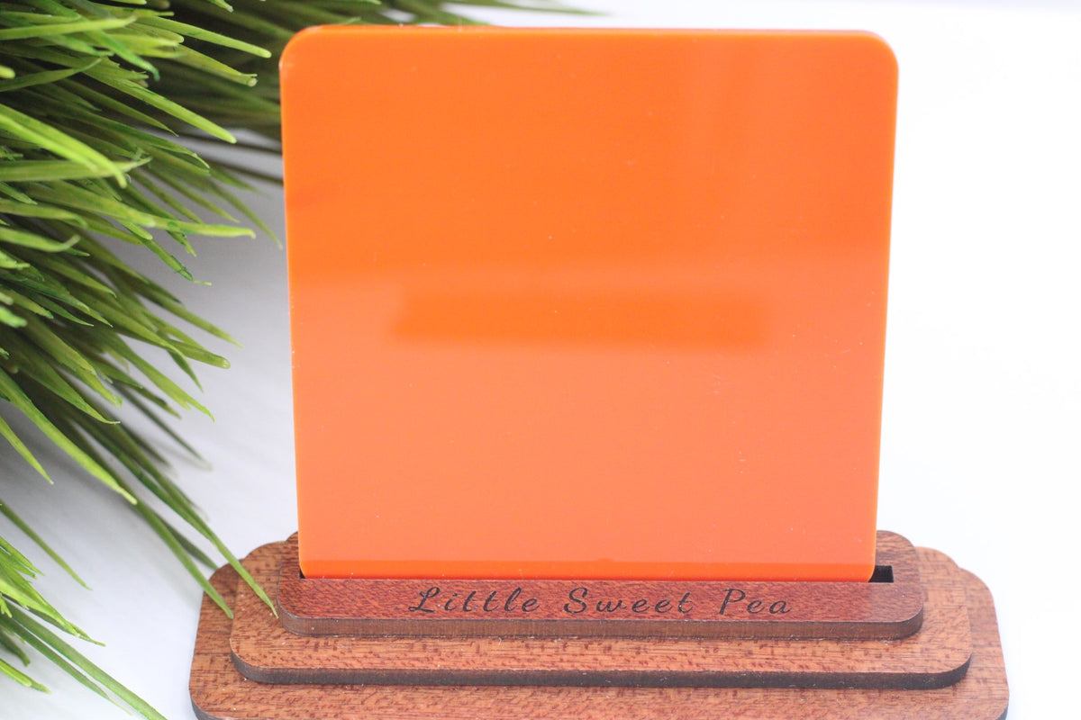Orange Dusted Glitter - Single Sided - 1/8" Cast Acrylic Sheet – Little ...