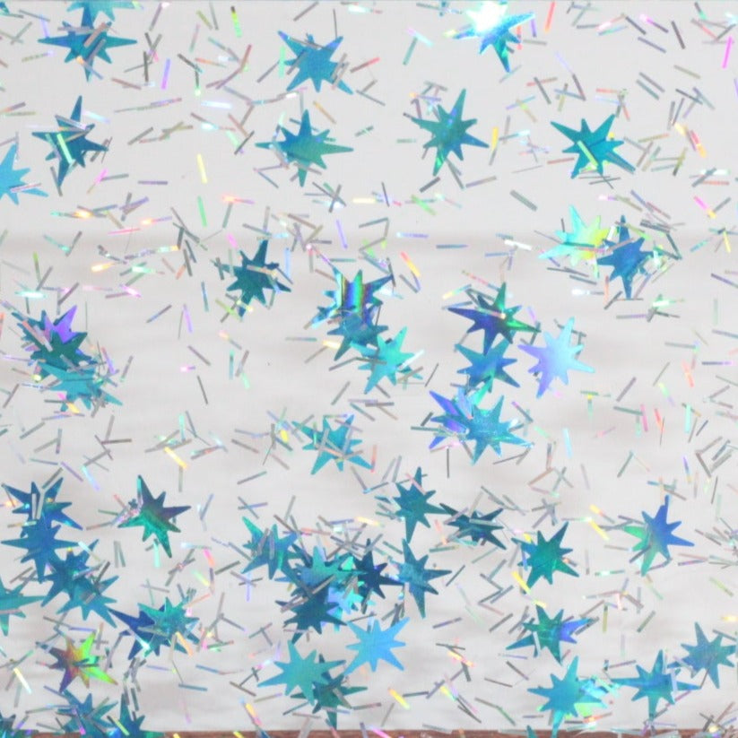 Cyan Starburst Confetti - 1/8" Acrylic Sheet – Little Sweet Pea Designs