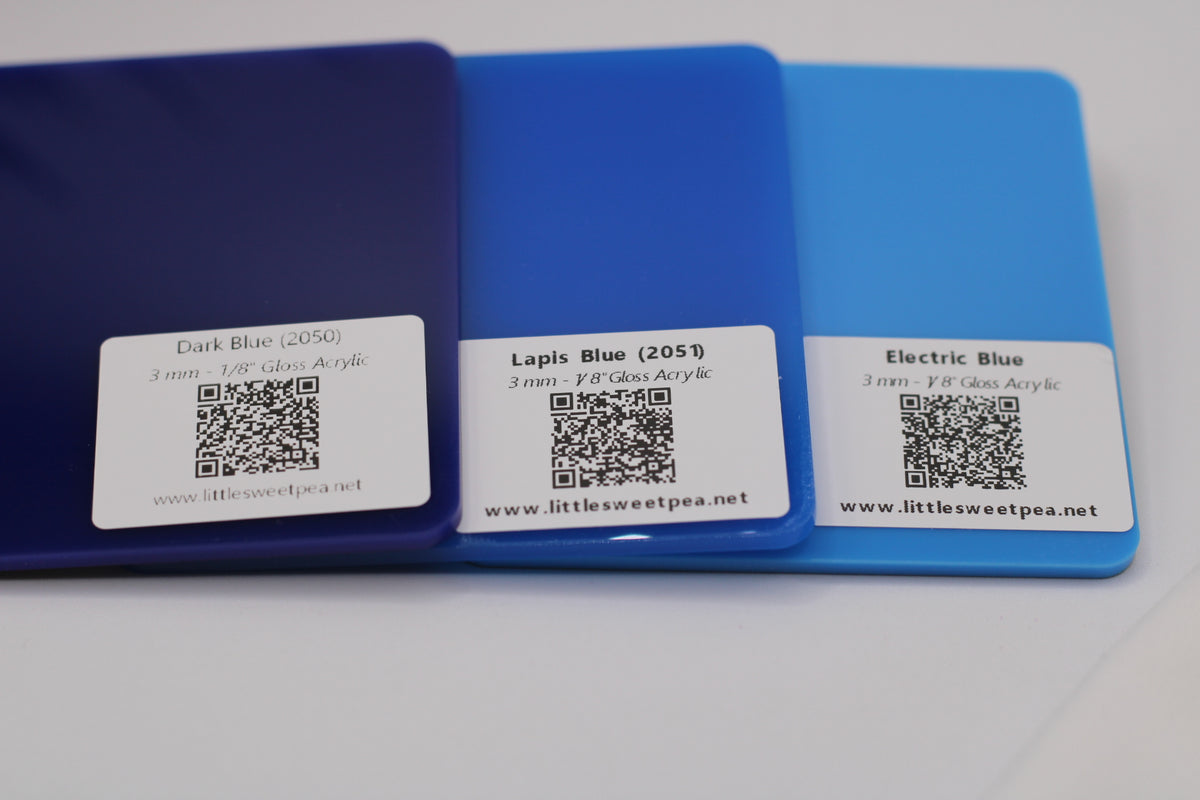 Dark Blue (2050) - 1/8" Cast Acrylic Sheet – Little Sweet Pea Designs