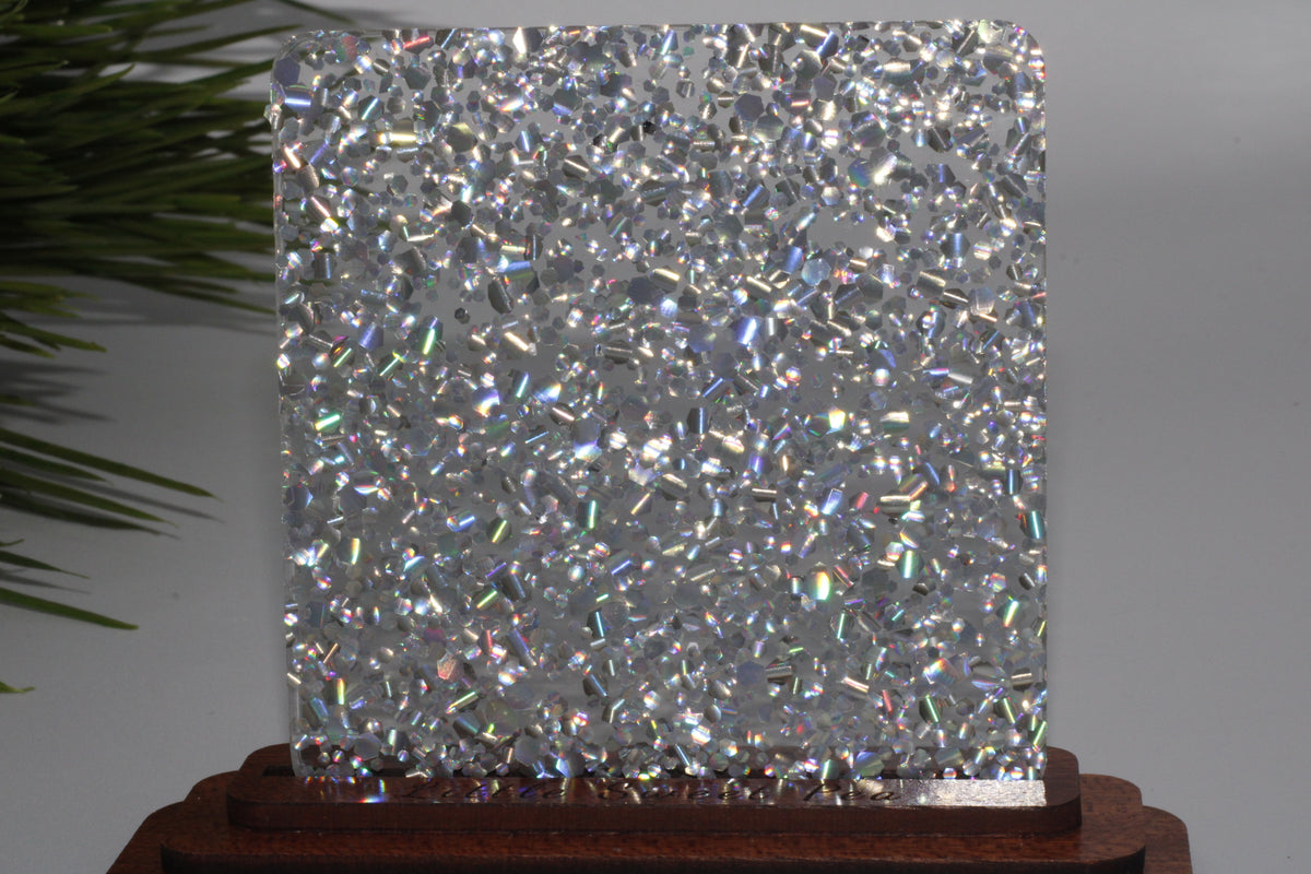 Chunky Disco Diva Silver Holo - 1/8" Acrylic Sheet – Little Sweet Pea ...