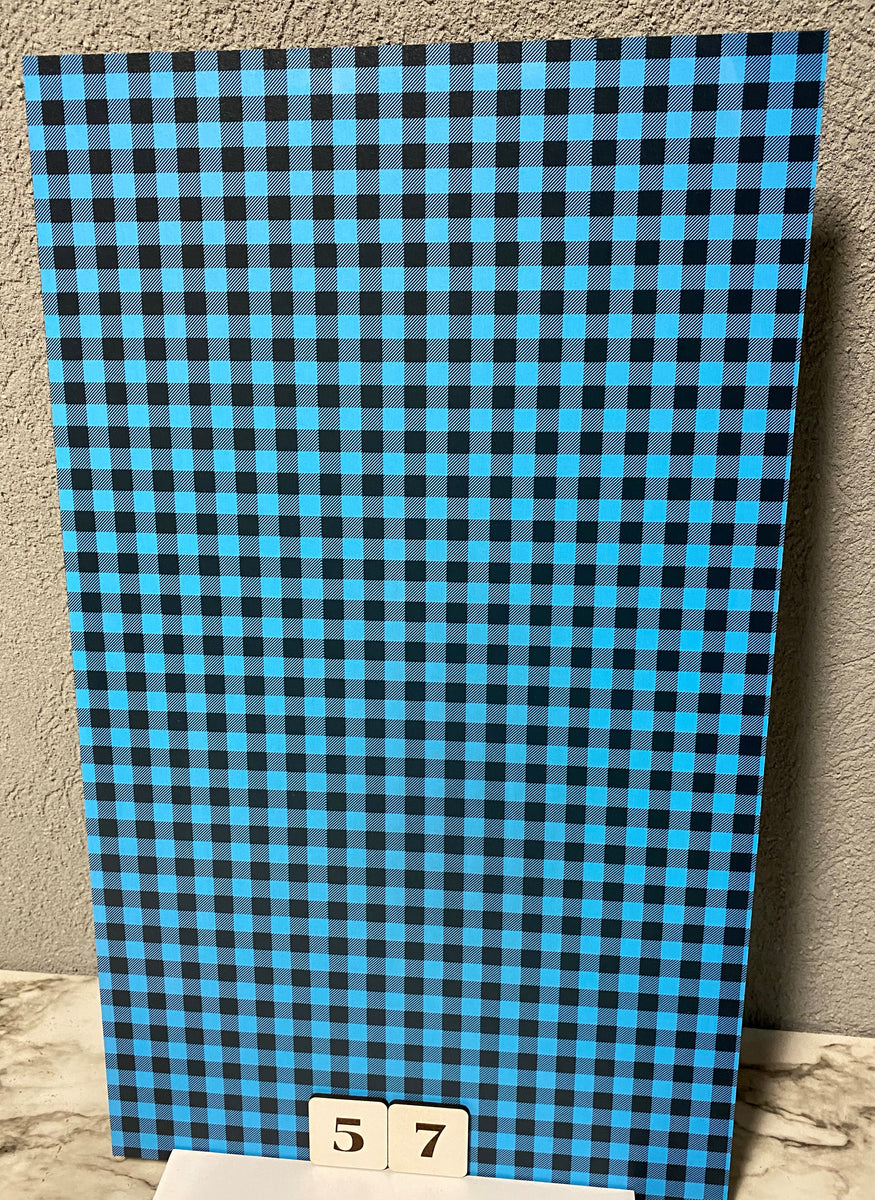 0057 - Micro Sized Blue & Navy Plaid – Little Sweet Pea Designs