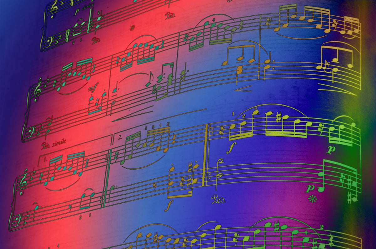 2367 - Colorful Sheet Music – Little Sweet Pea Designs